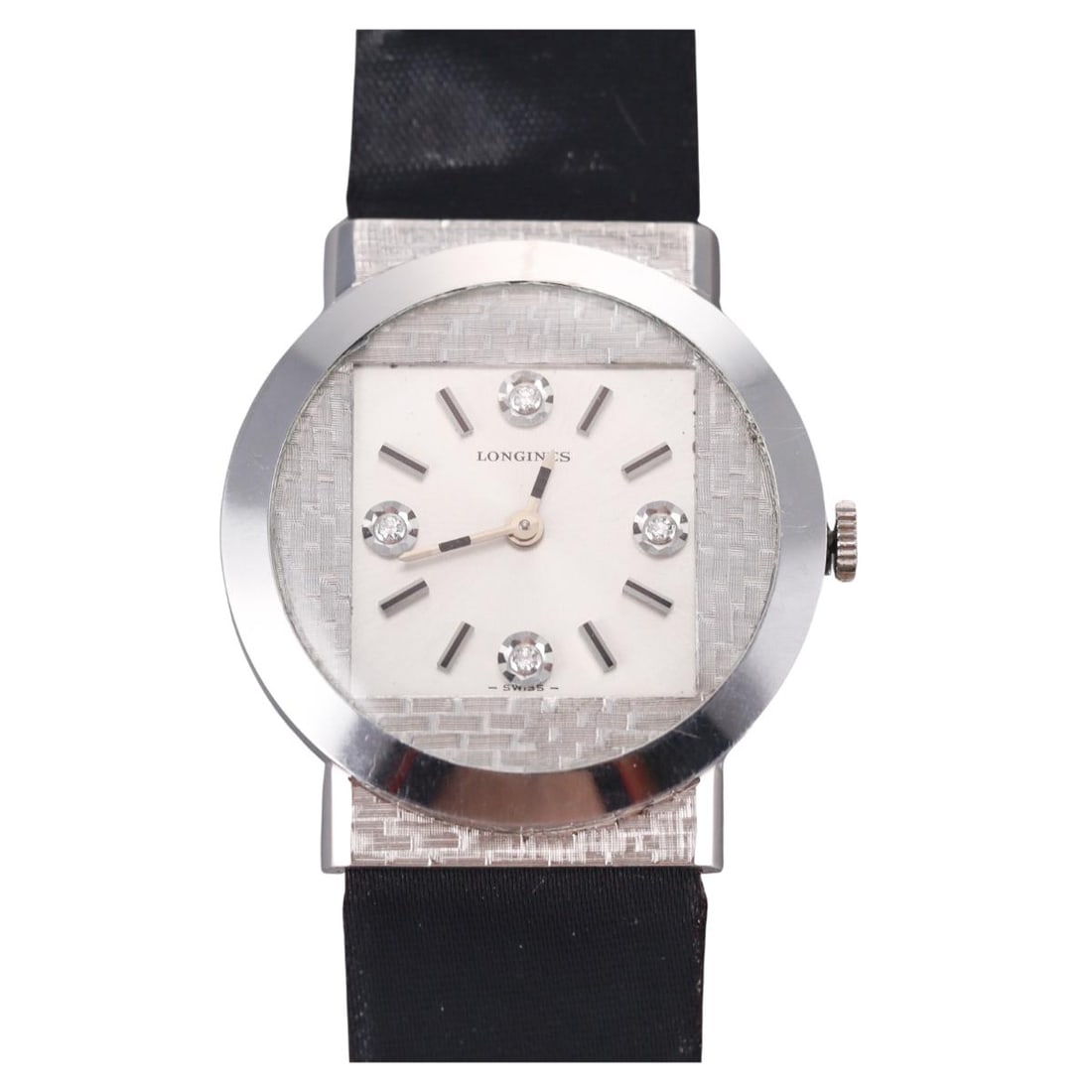 1950s Longines 14k Gold Diamond Textured Dial Watch - Jul 24, 2025 ...