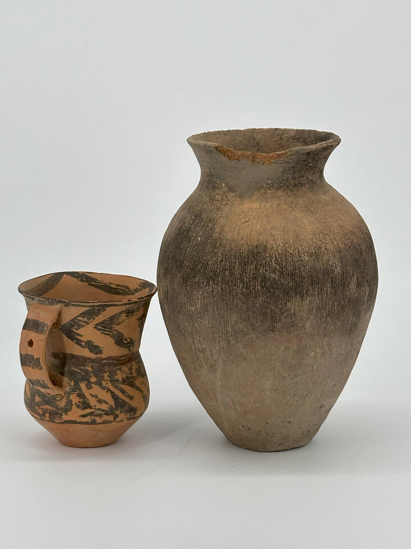 Two Of The Neolithic Period Pottery Pots Auction