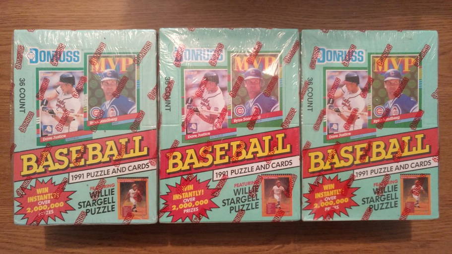 3 X 1991 Donruss Baseball Series 2 Unopened Sealed Boxes Lot Of 3 Boxes
