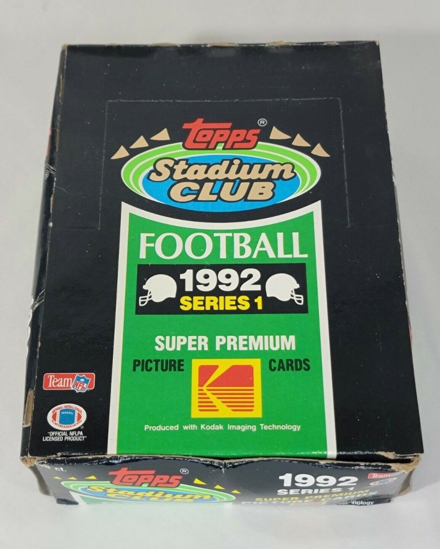1992 Topps Stadium Club Series 1 Football Card Box 36 Sealed Packs ...