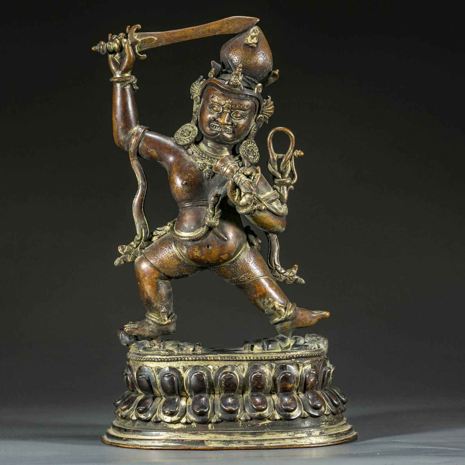 A Bronze Acalanatha Buddha Statue.