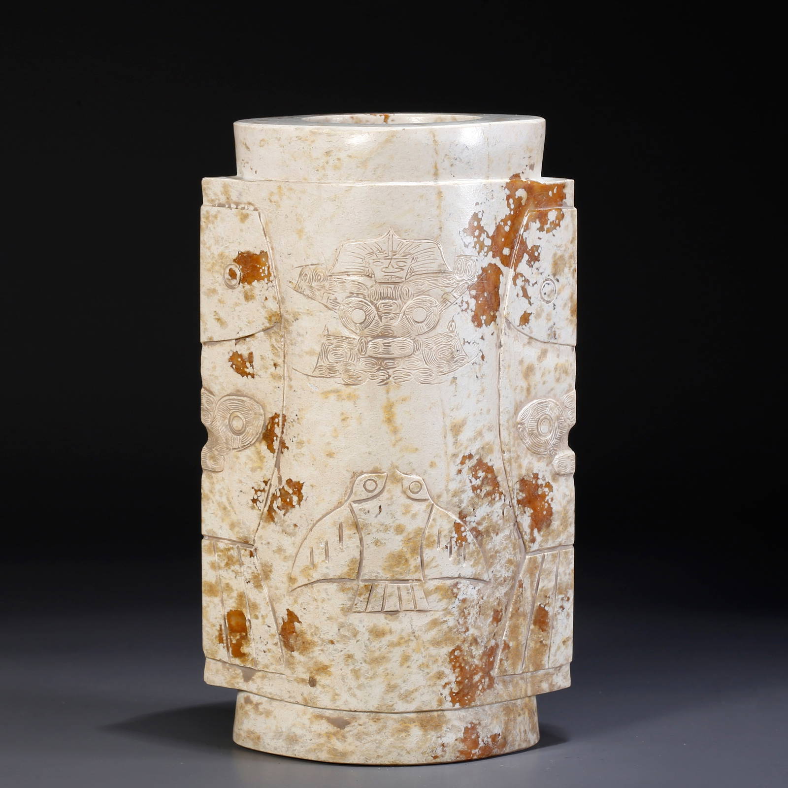 A Ancient Jade Ritual Vessel (cong) Auction