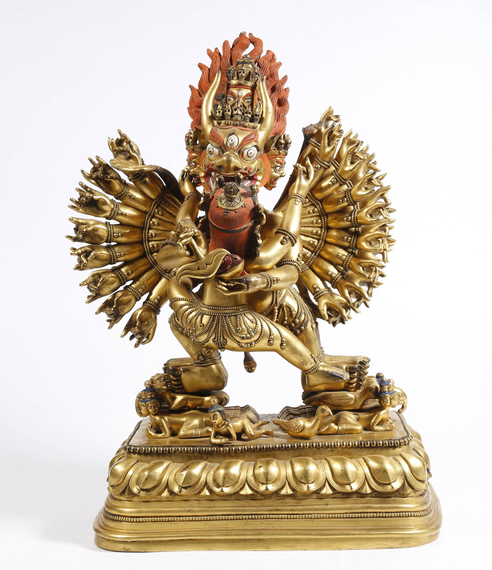 A Gilded Bronze Yamantaka Statue Auction