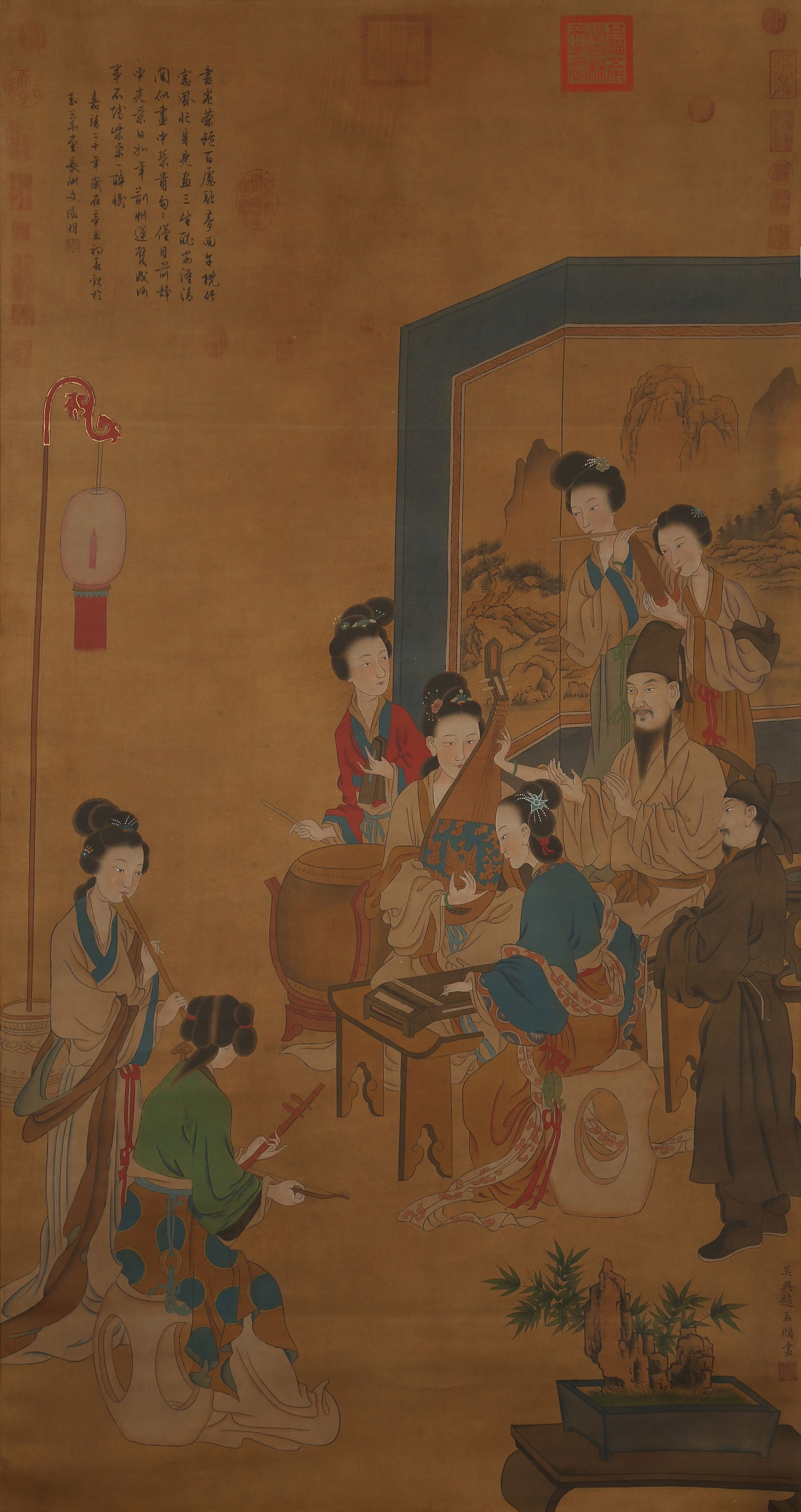 A Silk Painting Of Figures And Stories By Zhao Mengfu.赵孟頫 Auction
