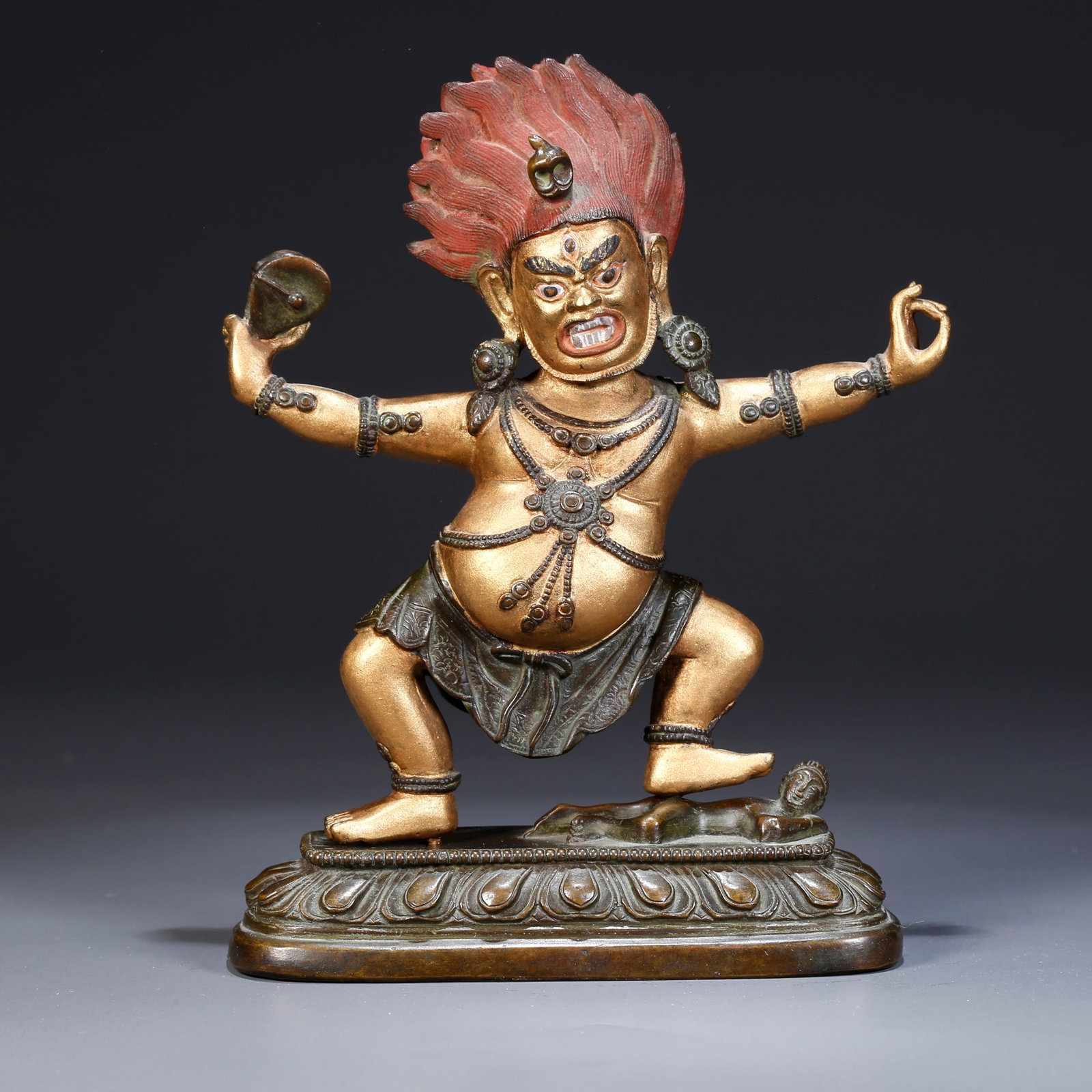 Buy A Gilt Bronze Two-armed Mah?k?la Statue | Top Notch Collections In Nj