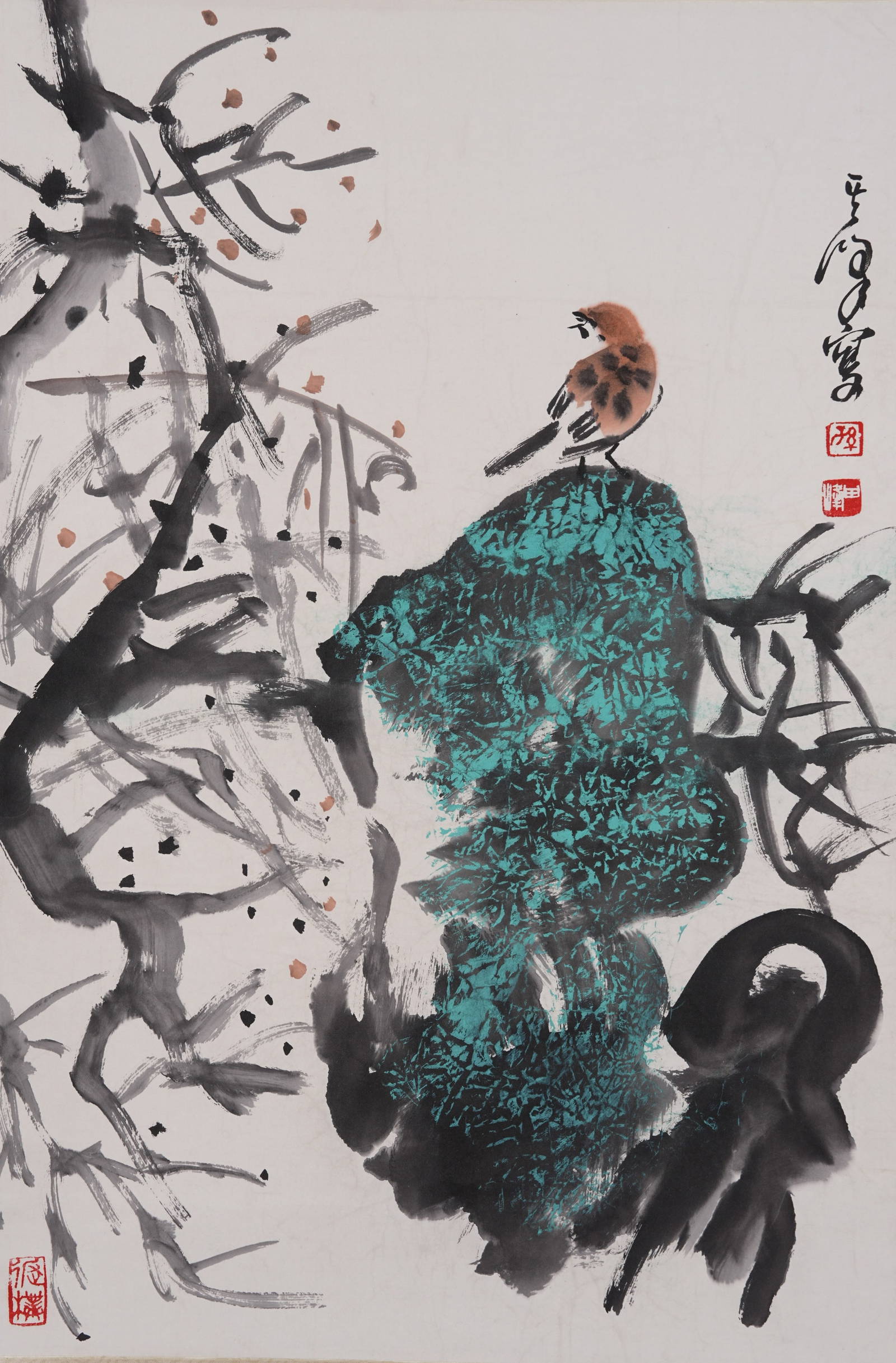 A Flower-and-bird Painting On Paper By Sun Qifeng.孫其峰 Auction