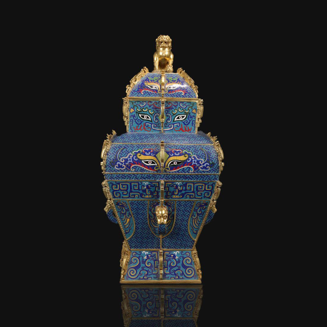 A Cloisonne Filigree Enamel Square Ornament,qing Auction