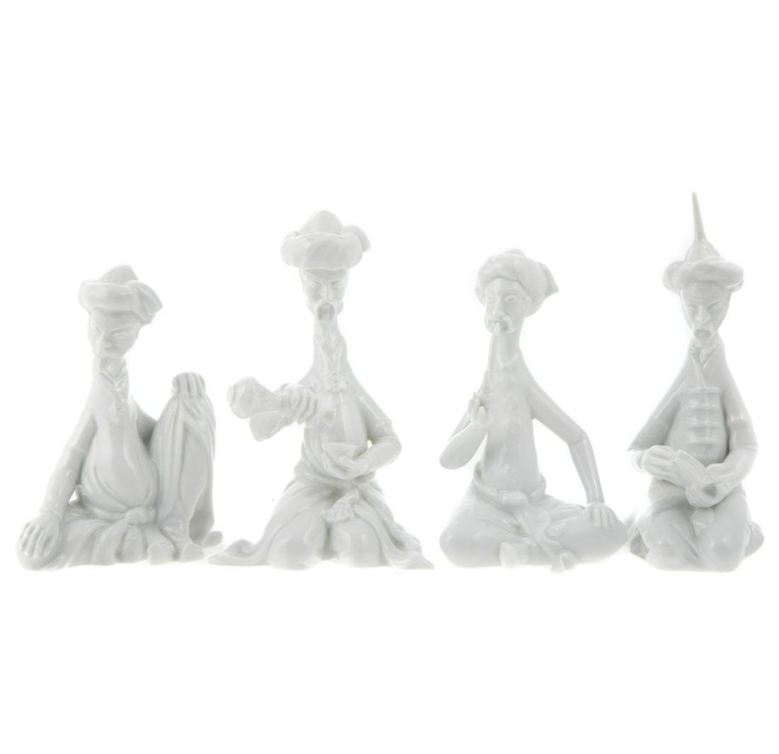 Four Herend White Porcelain Persian Ottoman Figure Auction