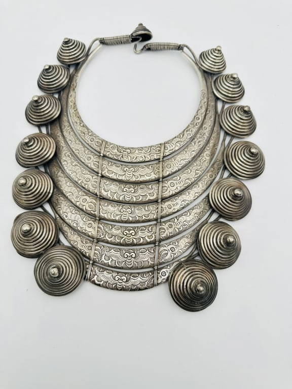 Hmong Silver Charm Necklace,vintage ,lucky Symbol. Hmong Silver Charm ...