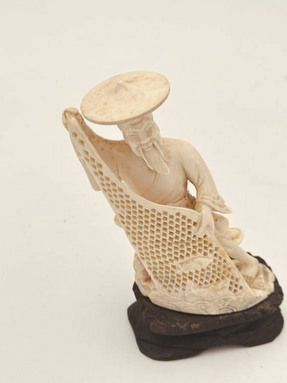 19 Th Chinese Ivory Fishing With Trawl Fish 19 Th Chinese Ivory Fishing ...