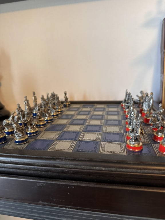 Chess Game The Battle Of Waterloo The Franklin Mint Battle Of Waterloo ...