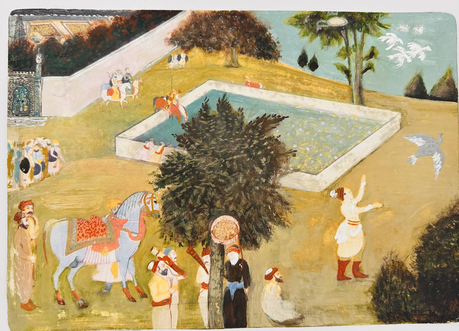 19 Th Indian Miniature Painting Nala Releases The Swan By Ranjha. From ...