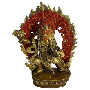 9" Indra The Most Popular Vedic God In Brass