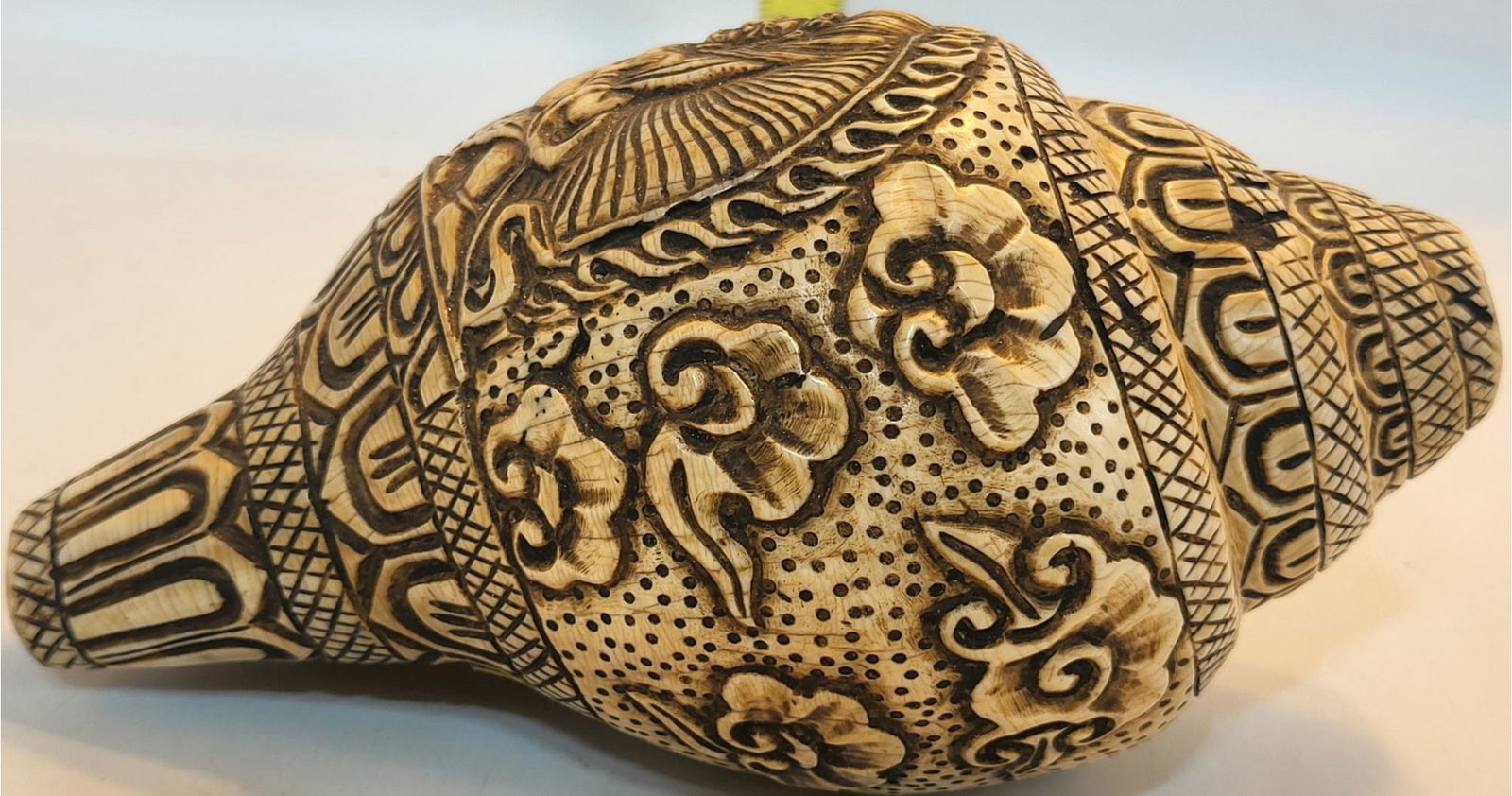 Hand Carved Tibetan Ritual Conch Shell Trumpet (#0154) on Dec 27, 2022 ...