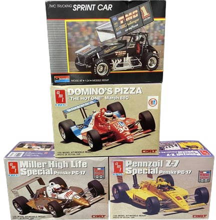 Amt Ertl And Monogram Race Car Model Kits