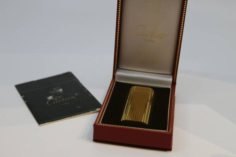 Vintage Cartier Lighter In Its Original Box