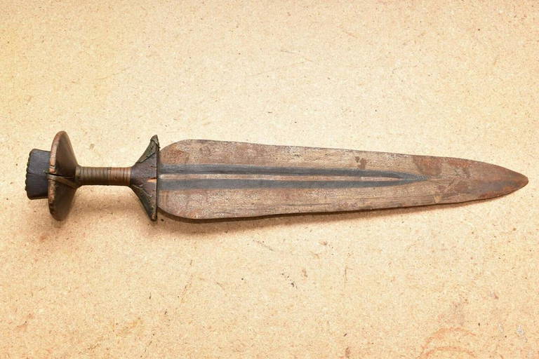 Antique African Sword Weapon Konda Old Knife Congo