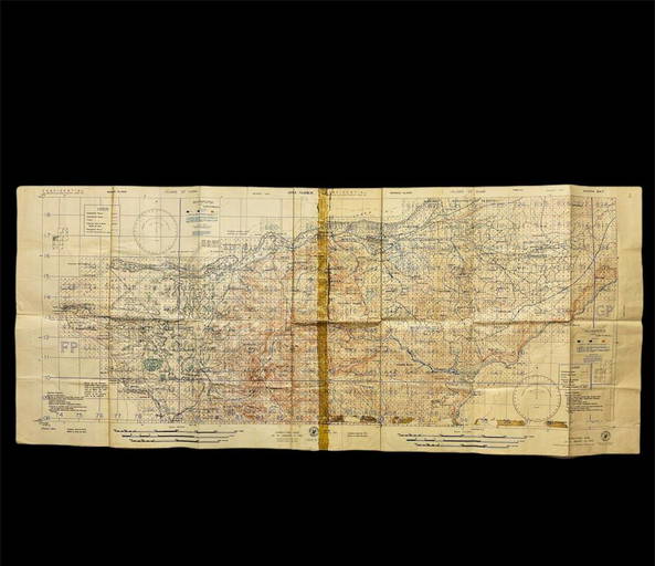 Vintage Exclusive Wwii Special Air Gunnery Target Map