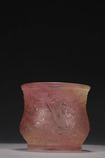 A Delicate Glass Censer With Dragon Pattern