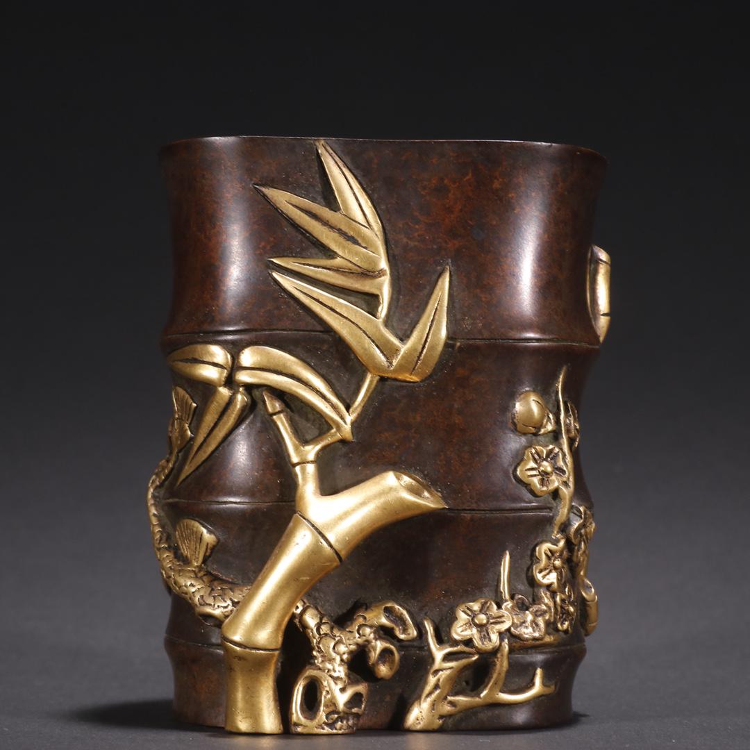 A Fine Gilt-bronze Pen Holder - Feb 26, 2023 | Eastern Art Auction ...