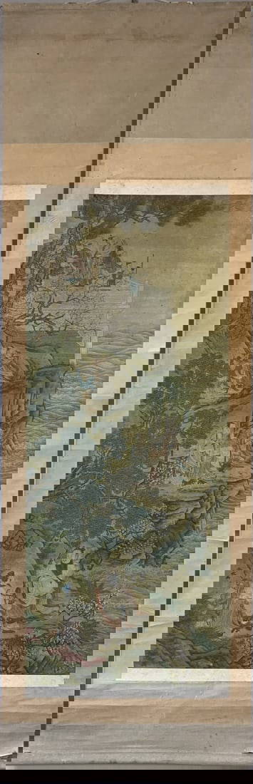 A Rare Painting Of 'character Story' By Leng Mei Auction