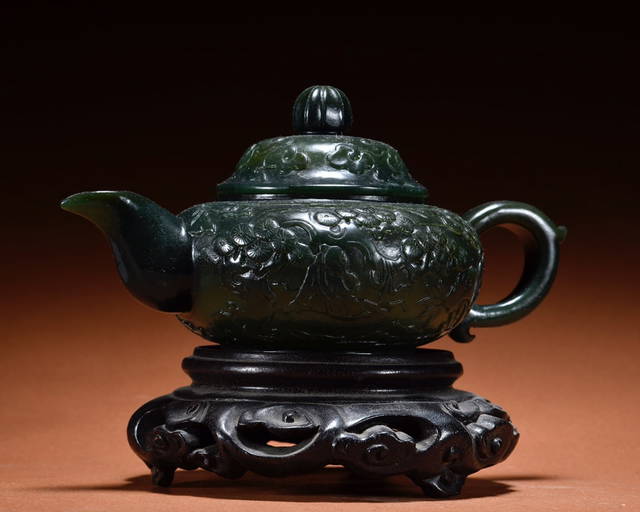 A Precious And Rare Jasper Teapot