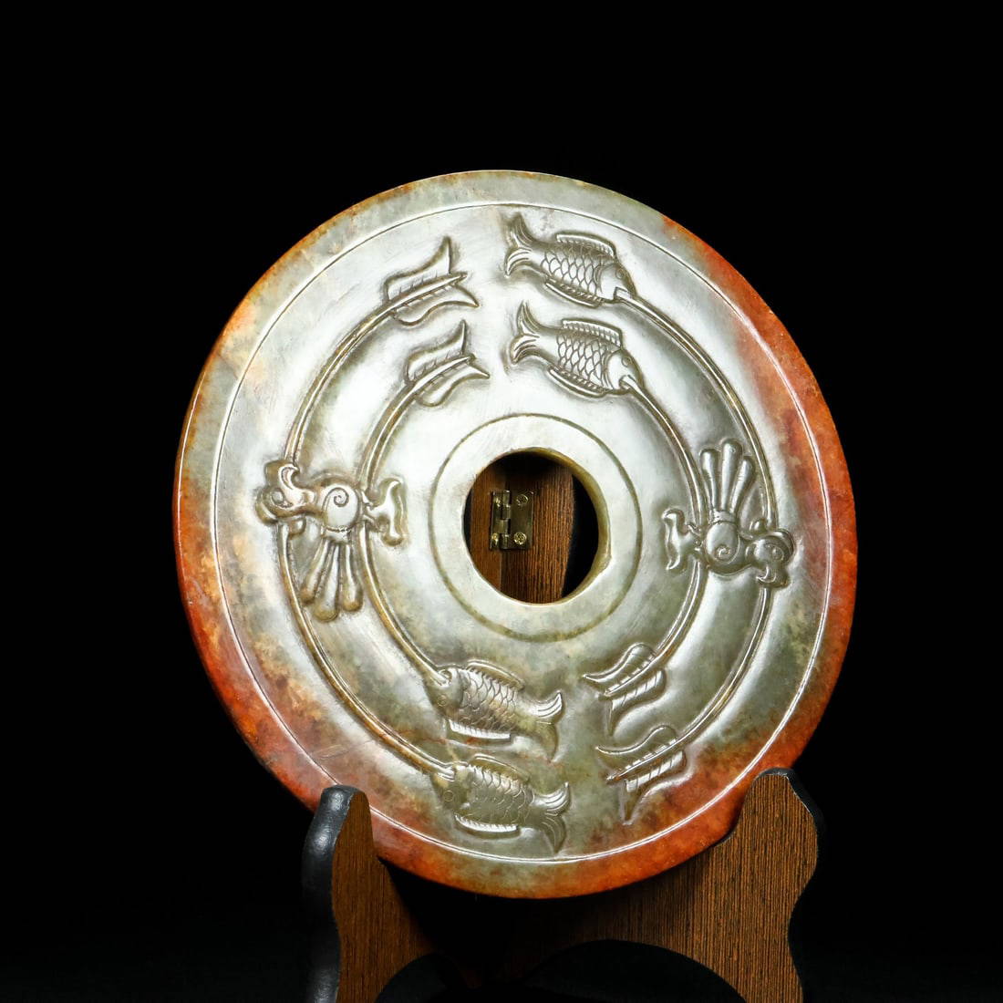 A Rare Jade Double Fish Pattern Pendant,bi Auction