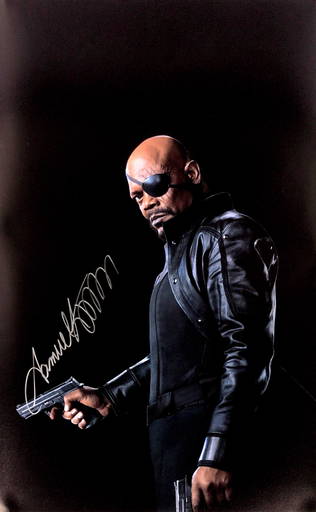 Samuel L Jackson Autograph Avengers Poster