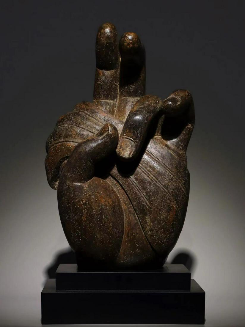 Before Ming Dynasty, Xiangtang Mountain Cliff Buddha Hand