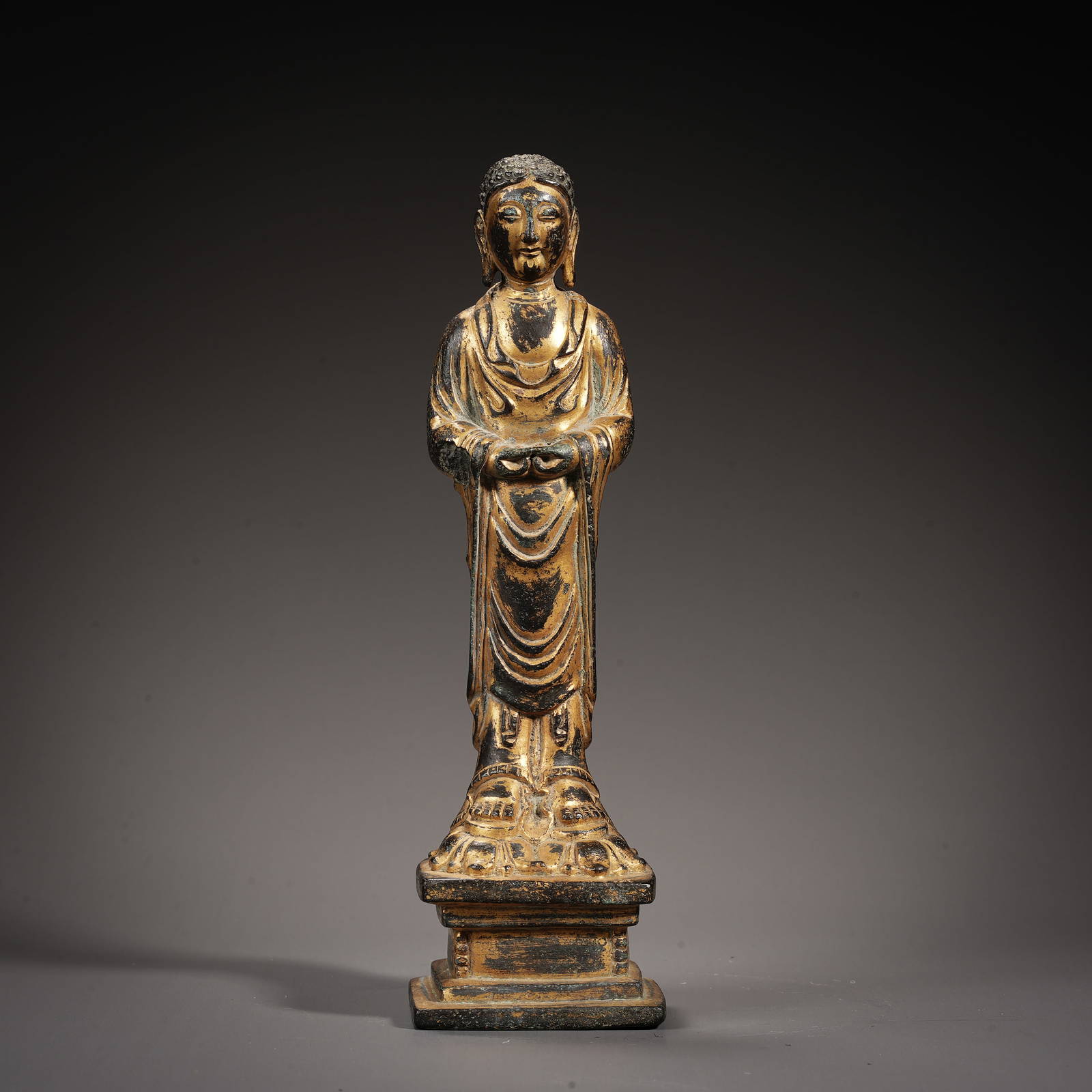 Pre-ming Dynasty Gilt Bronze Statue Of Buddha Auction