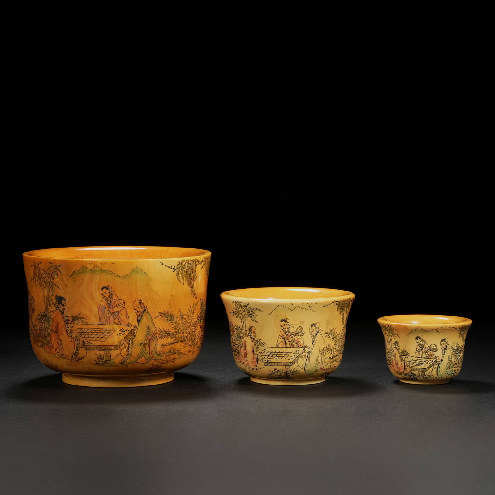 A Set Of Treasures And Colorful Character Story Cups Auction