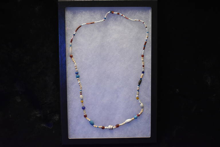 Colorful Native American Trade Bead and Bone Necklace (#0296) on Feb 19 ...
