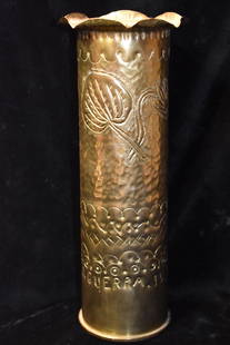 Wwi (1916) 8 Cm Berndorf Trench Art Shell Casing