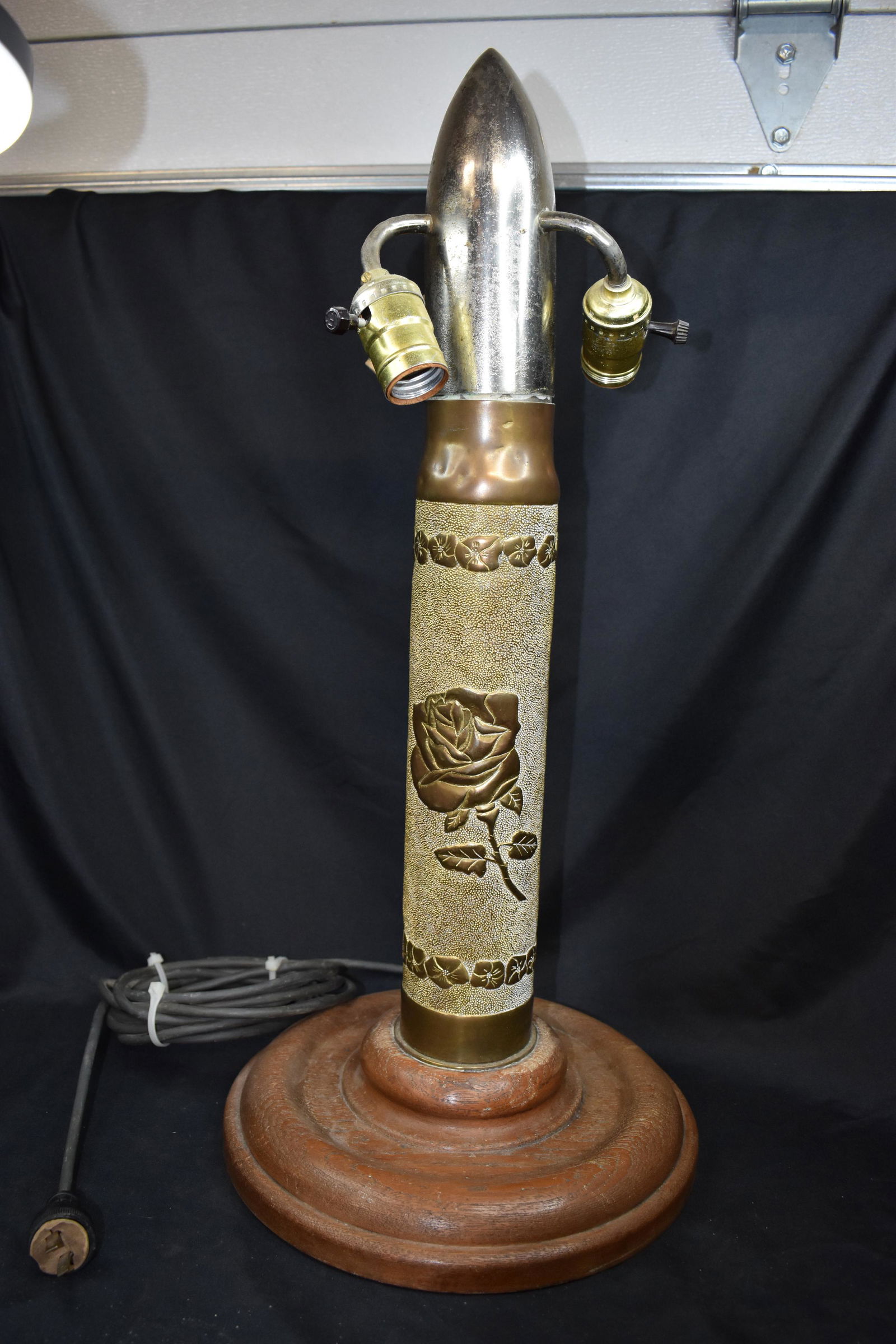 75 MM Trench Art Mortar Shell Lamp (#0229) on Mar 05, 2022 | North ...