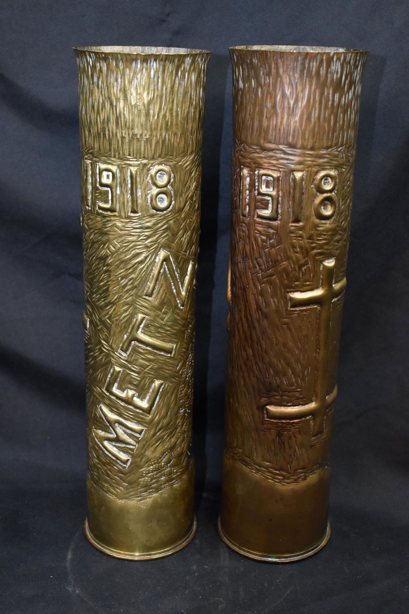 Set Of Ww1 Trench Art Mortar Shell Casings