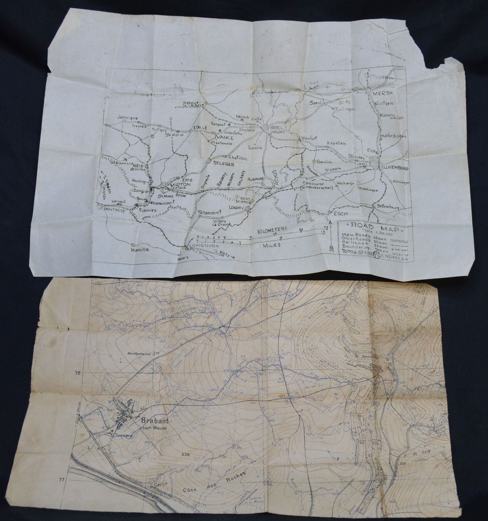 2 Maps Of Sections Of Germany During Ww1