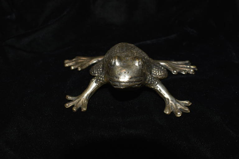 Solid Pewter Frog