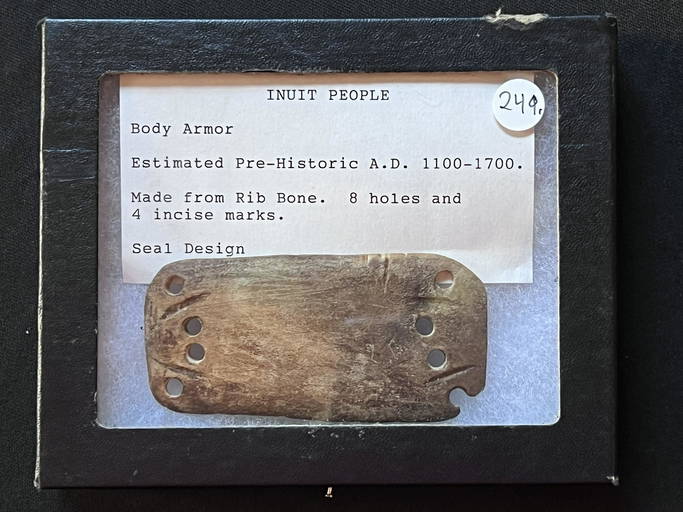 3 5/16" Inuit People Body Armor. Estimated Pre-Historic A.D. 1100-1700 ...