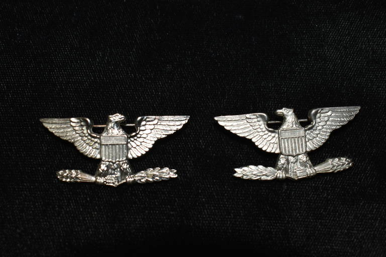 2 WWII Full Bird Colonel Sterling Silver Rank Insignia's (#0561) on Dec ...