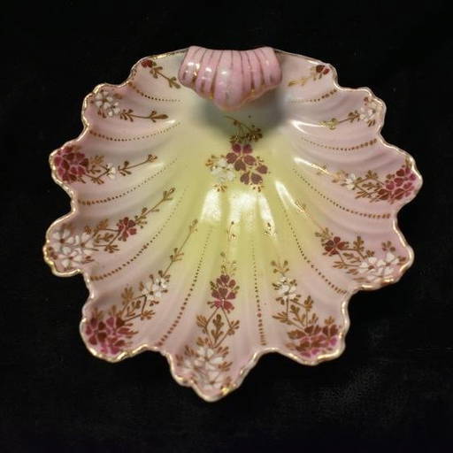 Early Nippon Npsk (pre 1881) Shell Shaped Porcelain Or China (candy Dish?)