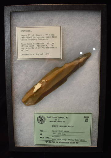 7" Pre-Columbian Mayan Flint Gouge from Guatemala (#0408) on Jan 28 ...