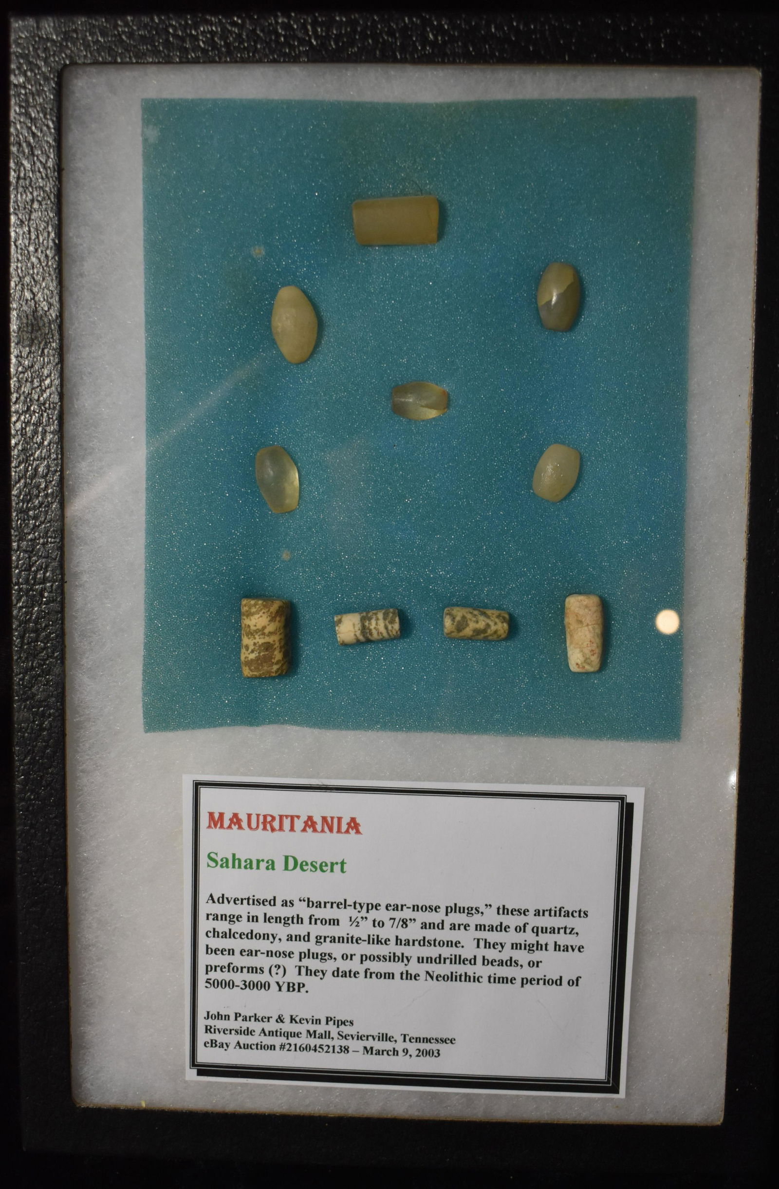 10 Neolithic Quartz, Chalcedony and Granite Ear/Nose Plugs from the Sahara Desert (#0419) on Jan ...