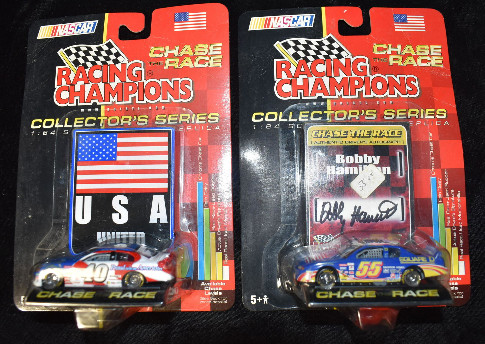 2 NASCAR RACING CHAMPIONS CHASE THE RACE COLLECTOR's Series w/ Bobby ...