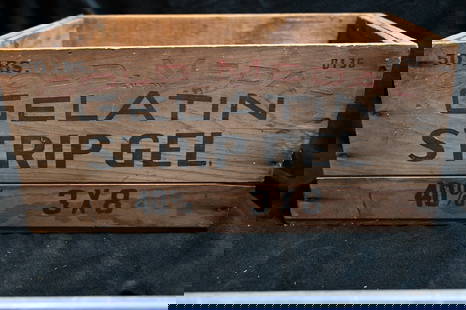 Gold Medal Explosives Dynamite Wood Crate Illinois Powder Manufacturing Co.