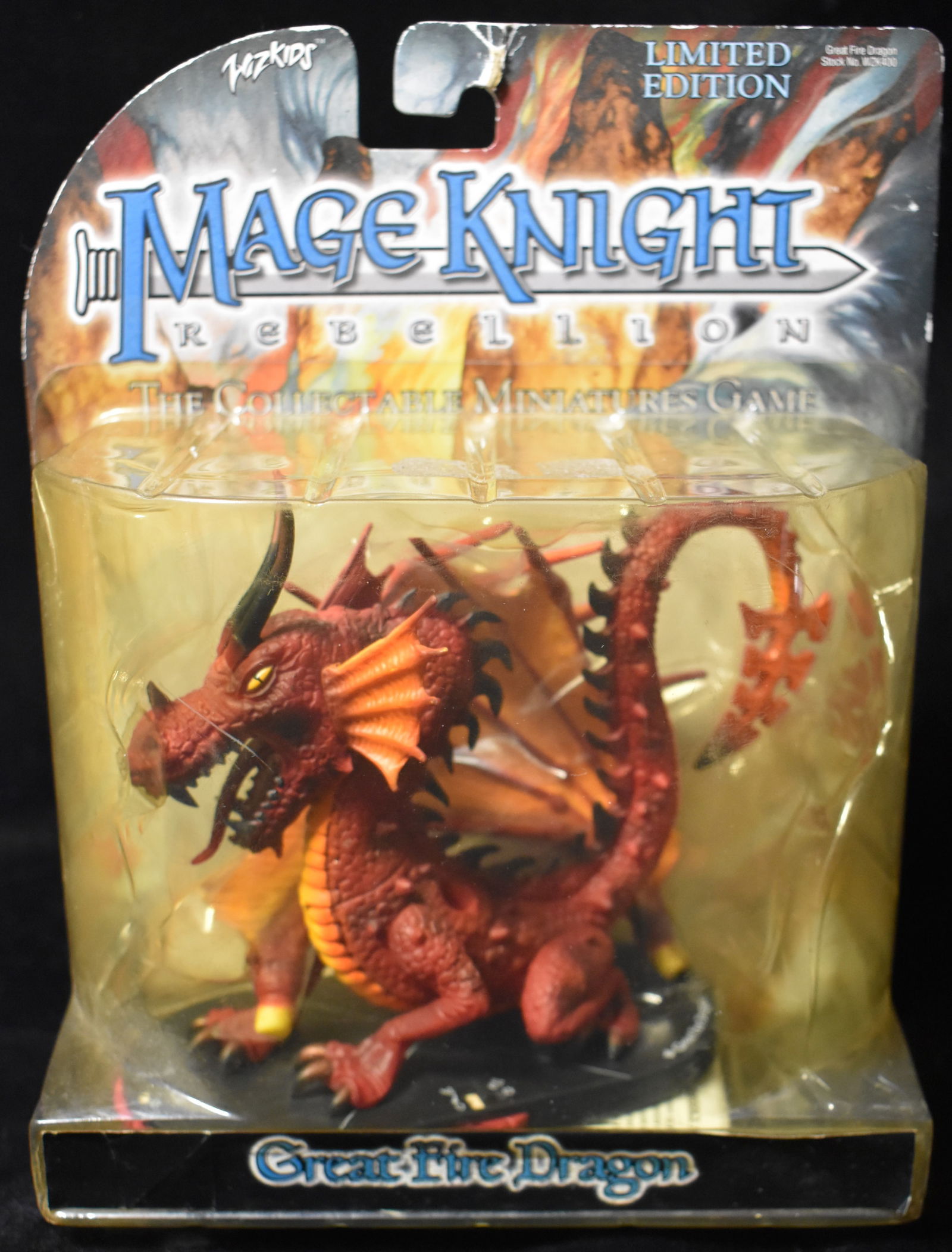 Vintage 2001 Wizkids Great Fire Dragon Mage Knight Conquest D&d ...