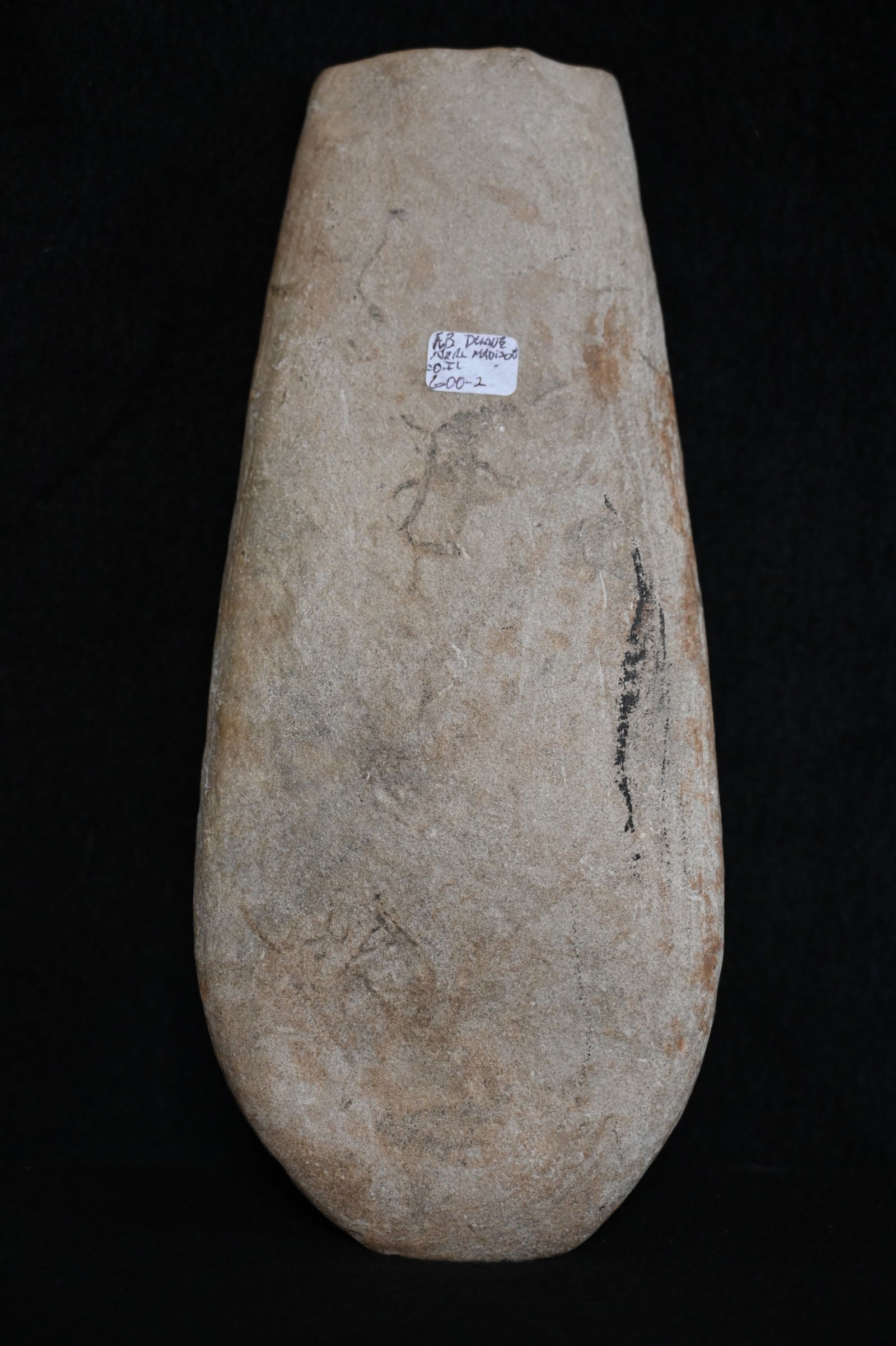10 1/2" Stone Spade Found By Duane Neil In Madison Co. Illinois. Ex ...