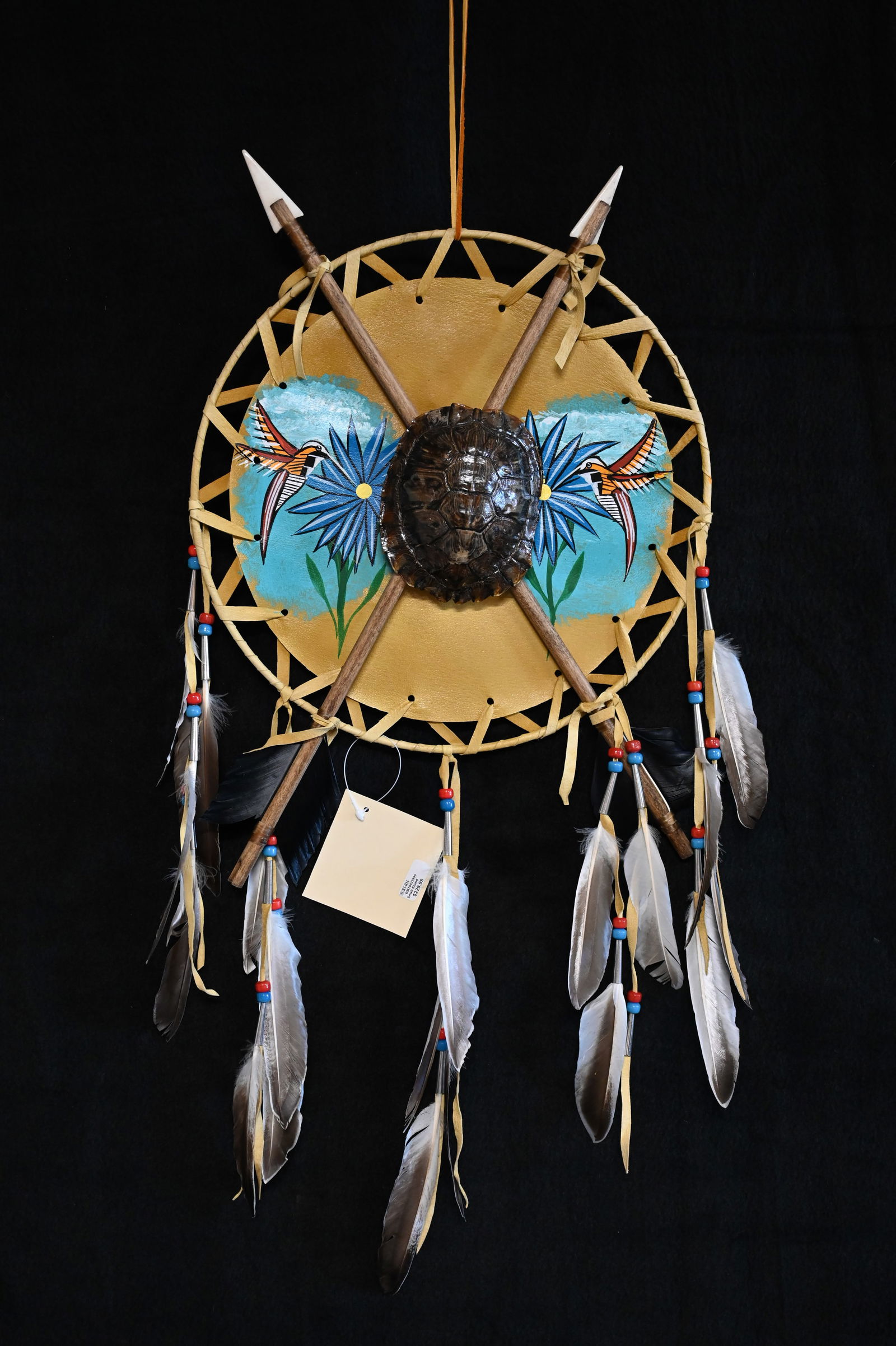 Warrior Shield Hand Crafted By Native Americans Diameter Is 12 Inches ...
