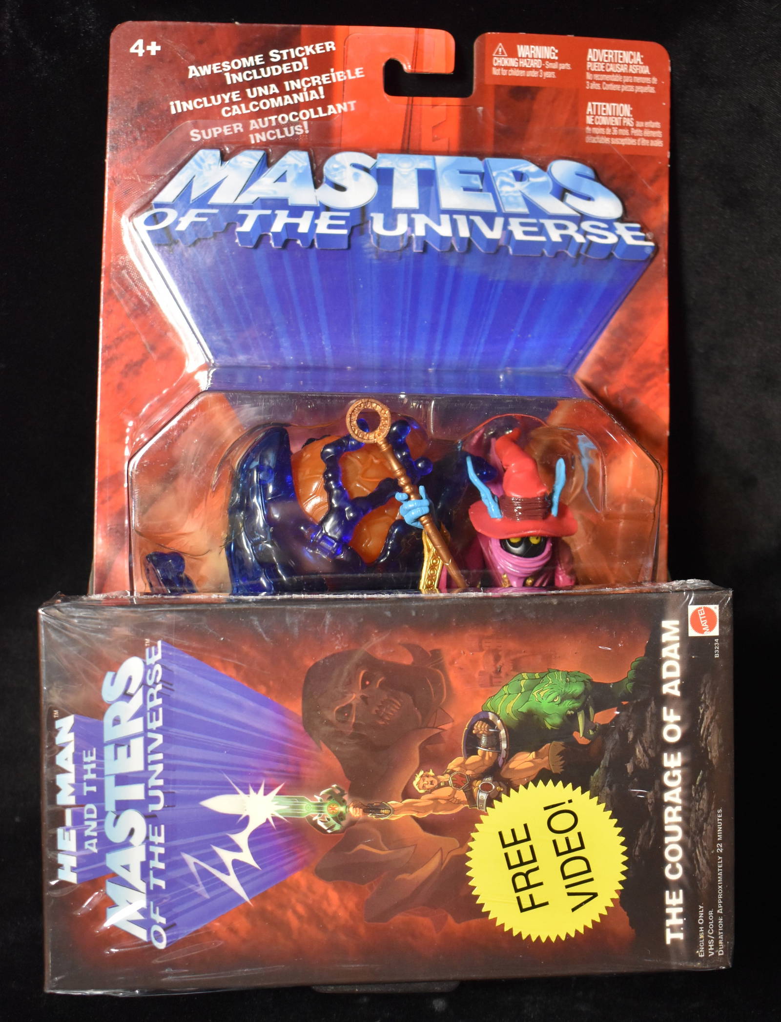 2002 Masters Of The Universe Tri Clops No. 55990 + He-man Vhs Video Auction