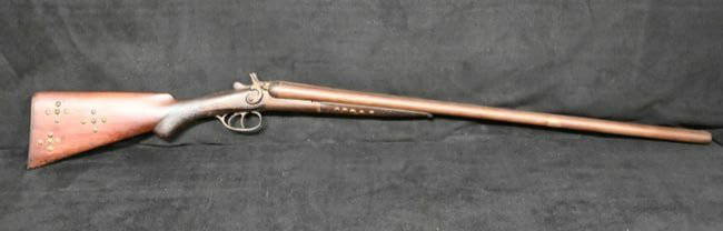 Laminated Steel Belgium Double Barrel Shotgun With Tacked Stock. 46 1/2 ...