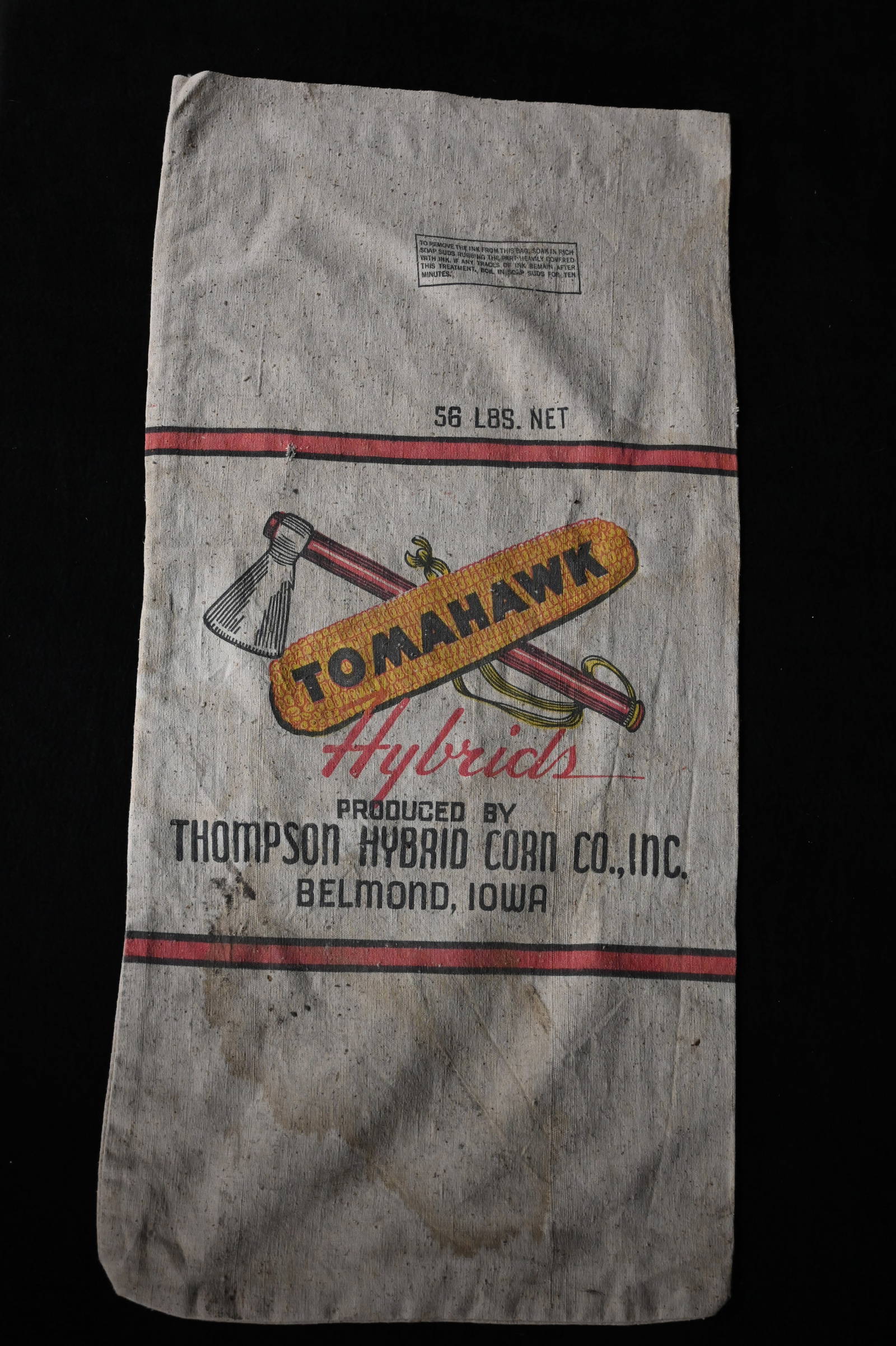 Tomahawk Hybrids Corn Seeds Sack Produced By Thompson Hybrid Corn Co ...